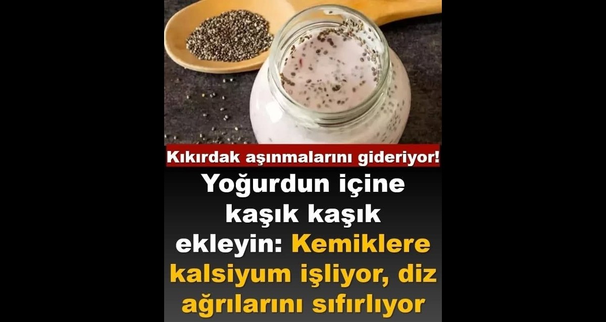 Kıkırdak aşınmalarını gideriyor! Yoğurdun içine kaşık kaşık ekleyin ...